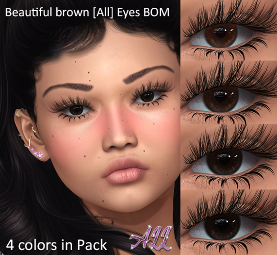 Second Life Marketplace - Beautiful brown [All] Eyes BOM